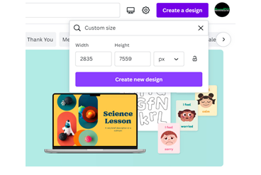 Kích thước standee pixels và inches trên canva - standee size in pixels ...